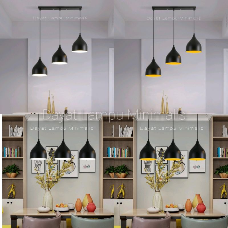 Jual Lampu gantung caffe resto mini bar salon hotel villa 3in1 ...