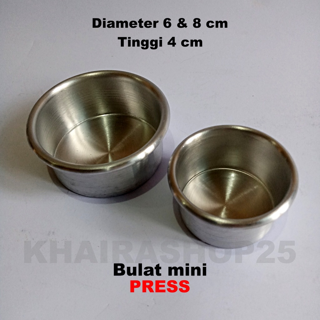 Jual Loyang bulat mini Loyang cake mini press diameter 6 dan 8 cm ...