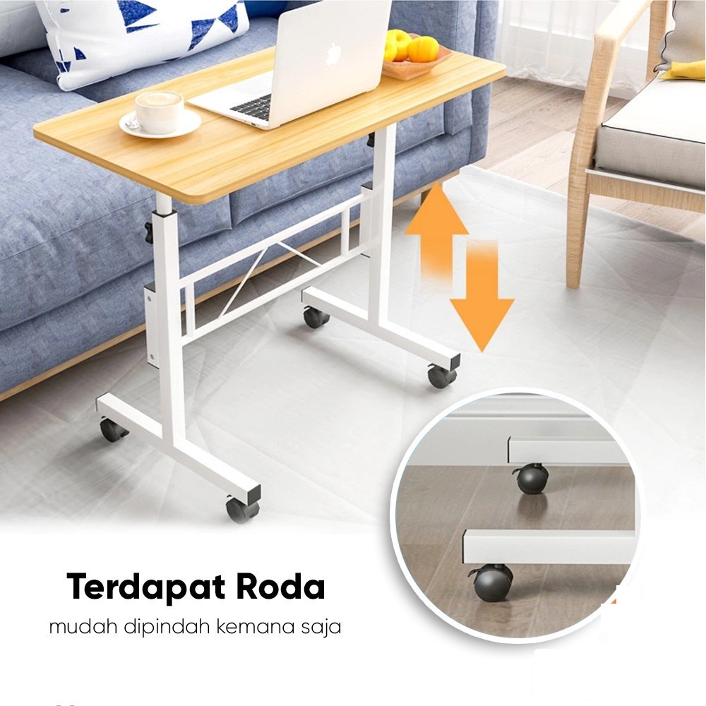 Jual Harga Termurah- Meja Lipat Laptop Beroda Meja Kerja Portable Meja ...
