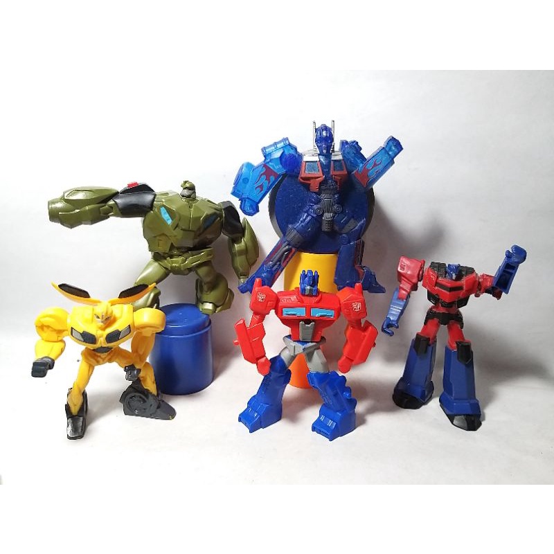 Jual Robot Transformers Bumblebee Bulkhead Bumble Bee Optimus Prime Cybertron Autobot Happy Meal ...