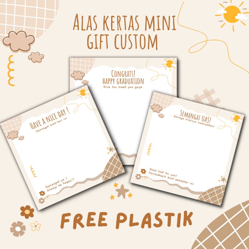 Jual [PART 2] (JUAL SATUAN) ALAS KERTAS GIFT SNACK MINI | BISA CUSTOM ...