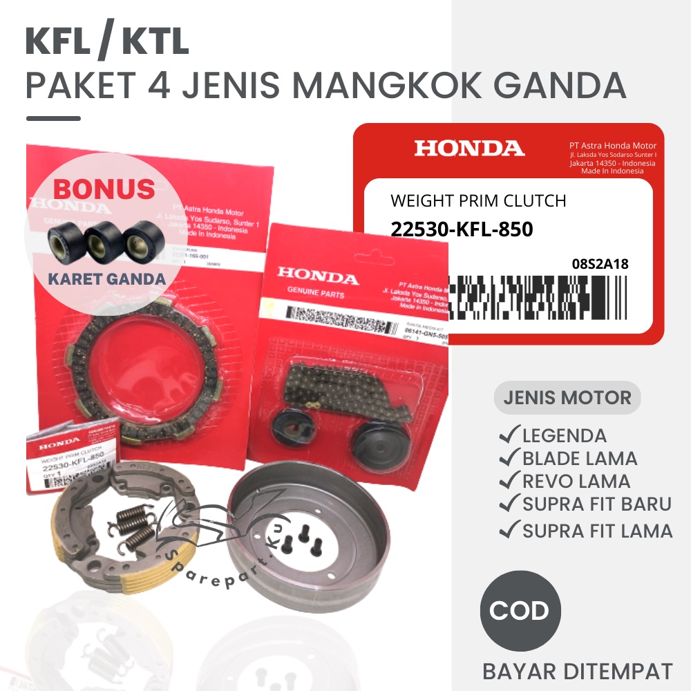 Jual KFL / KTL BONUS KARET GANDA + PAKET SUPRA FIT LAMA 4 JENIS RUMAH ...