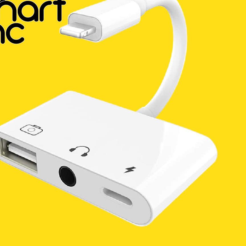 Jual Discount | TD4 | 3in1 Splitter Lightning Converter 3.5 USB Adapter ...
