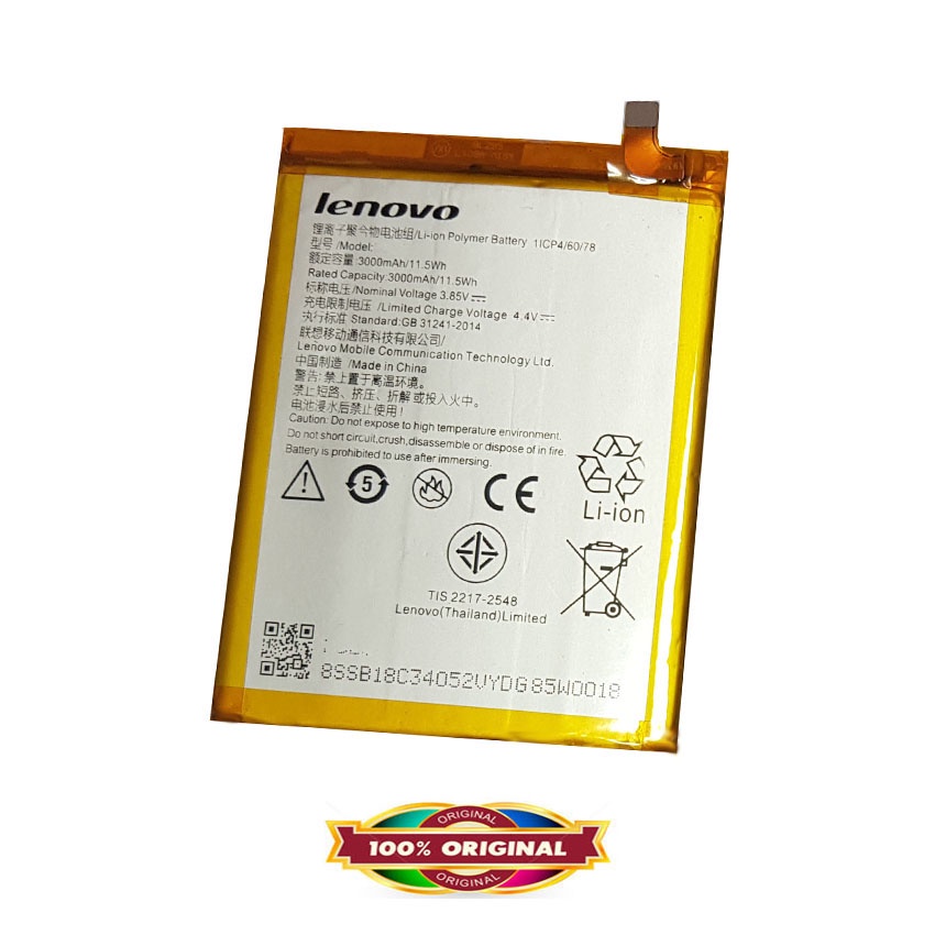 Jual Original Battery for LNV K9 2018 - L38043 - 3000mAh - Garansi 1 Bulan | Shopee Indonesia