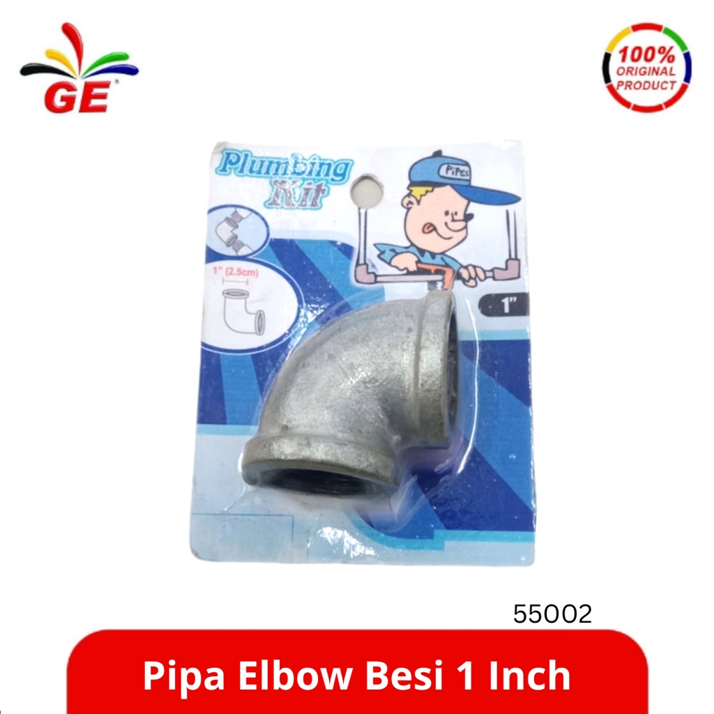 Jual GE - Pipa Elbow Besi 1 Inch 55002 | Shopee Indonesia