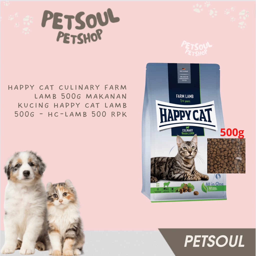 Jual Happy Cat Culinary Farm Lamb 500g Makanan Kucing Happy Cat Lamb ...