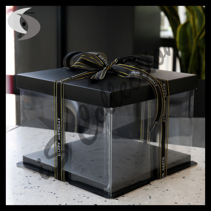 Jual Wadah Tempat Kue Kotak Makanan Kado Hadiah Mika Bening Transparan ...