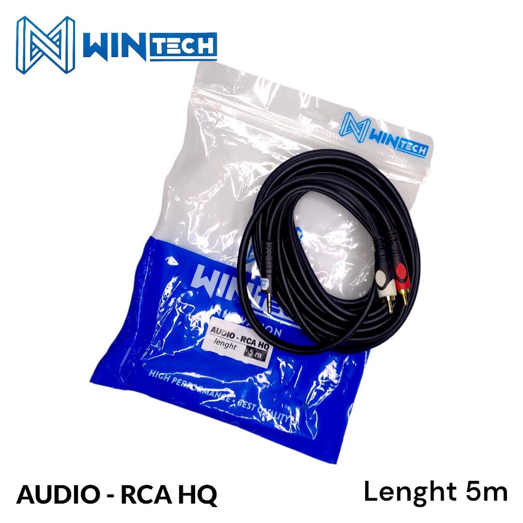Jual Kabel Audio - RCA HQ 1-2 3.5mm Panjang 5m | Shopee Indonesia