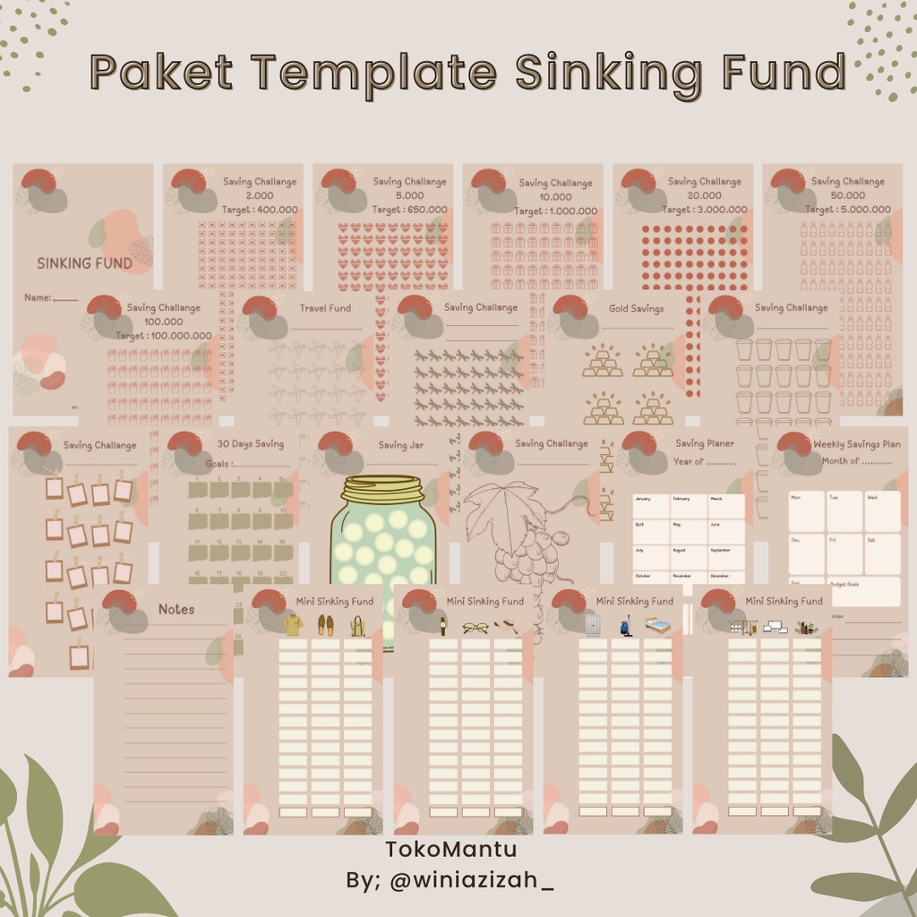 Jual Isi 22 lembar - Paket Sinking Fund Saving Challange Tantangan ... Jual Isi 22 lembar - Paket Sinking Fund Saving Challange Tantangan ...