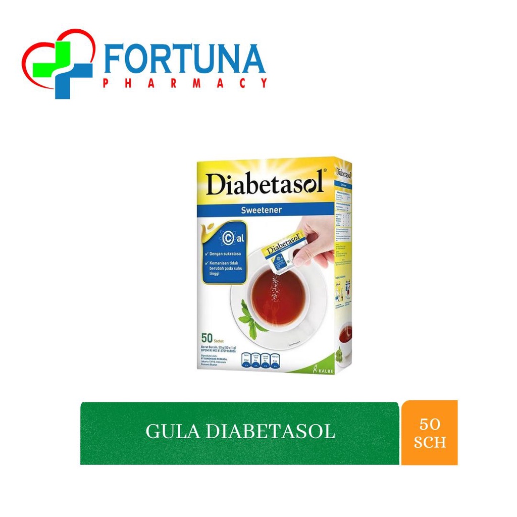 Jual DIABETASOL Sweetener Gula Diabetes 50 Sachets | Shopee Indonesia