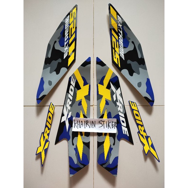 Jual striping stiker x ride biru 2022 2023 original | Shopee Indonesia