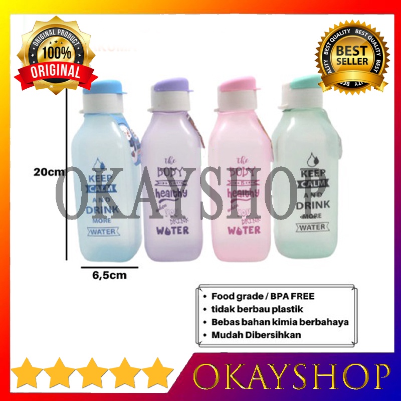 Jual Okayshop Botol minum gambar segi kotak 550ML BOSI026 | Shopee ...