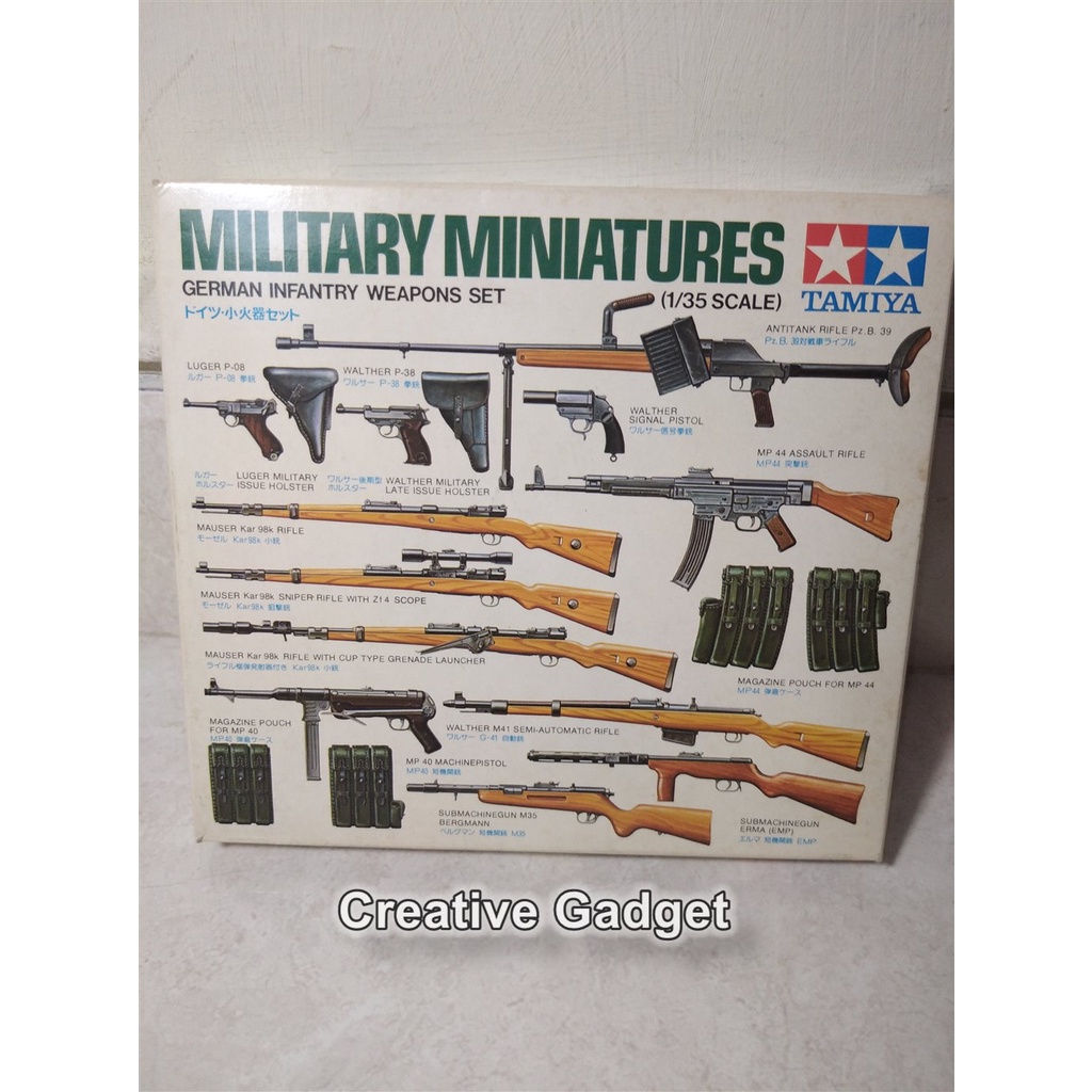 Jual German Infantry Weapons Set with Ammo - Model Kit Tamiya 1/35 ...