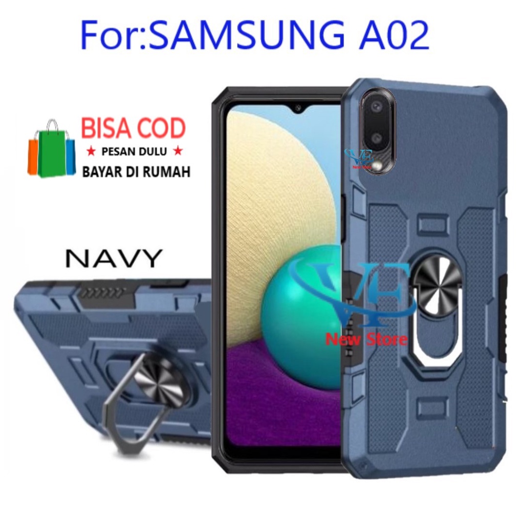 Jual CASING SAMSUNG A02- HARD CASE STANDING ROBOT HIT EYE RING--SOFT ...