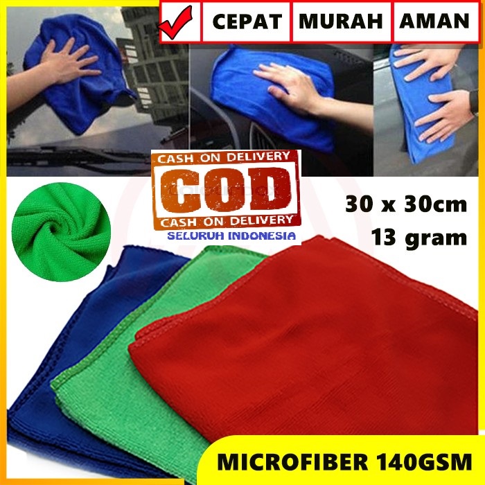 Jual KAIN LAP SERAT MICROFIBER 30x30cm 24x24cm LAP MICROFIBER LAP KAIN ...