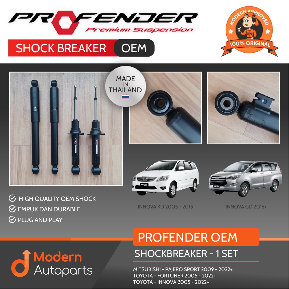 Jual Shockbreaker Profender OEM 1 SET Innova KD & Reborn 2005-2022 PNP | Shopee Indonesia