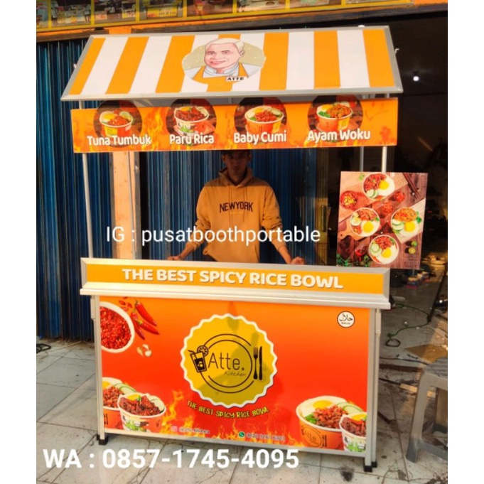 Jual BOOTH PORTABLE JUMBO UKIRAN 120CM PAKAI ATAP | Shopee Indonesia