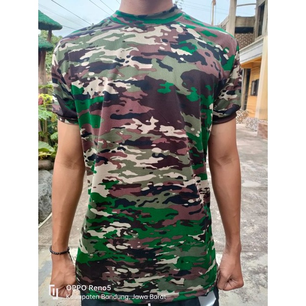 Jual Kaos Loreng Baru 2022 TNI AD MULTICAM DRYFET | Shopee Indonesia