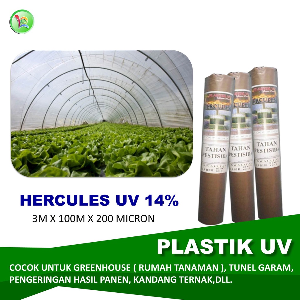 Jual PLASTIK UV 14% HERCULES PLASTIK UV 6% HERCULES 3X100M 200MICRON | Shopee Indonesia