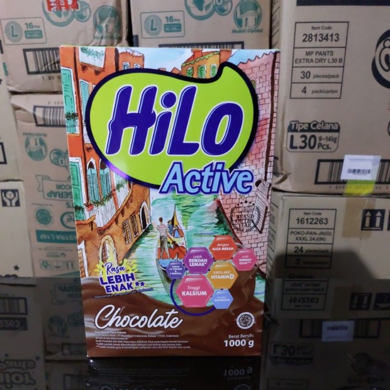 Jual susu hilo active 1000 gr 1000g 1000 gram vanilla chocolate ...