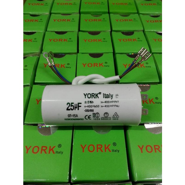 Jual YORK 25 UF - 450V KAPASITOR / CAPACITOR COLOK DAN KABEL (CAPACITOR ...