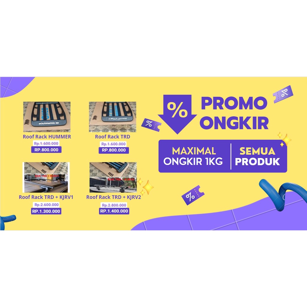 Jual ONGKIR HANYA 1 KG PHTR- Roof Rack Hummer Hitam Rack Xpander Calya ...