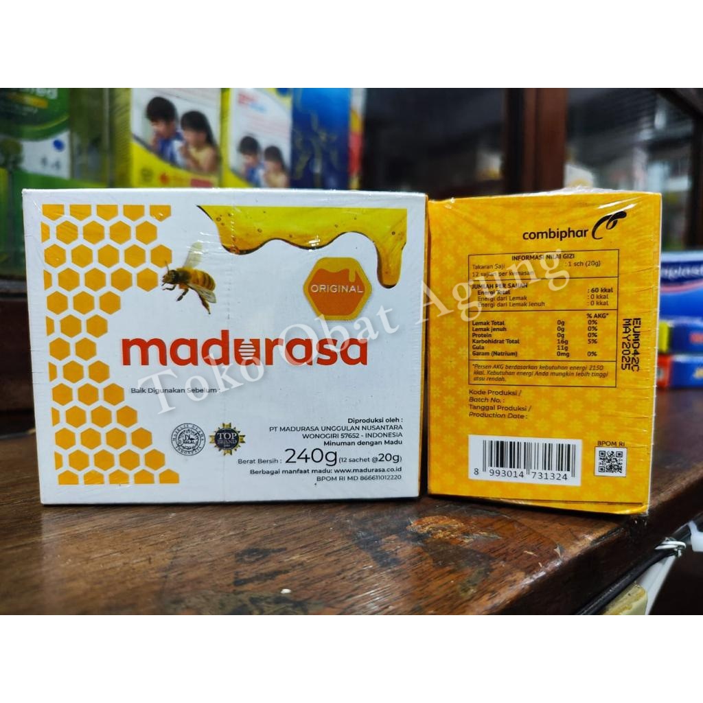 Jual Madurasa Box (1 Box Isi 12 Sachet @ 20 gr). Madu Asli Tanpa Campuran Untuk Meningkatkan ...