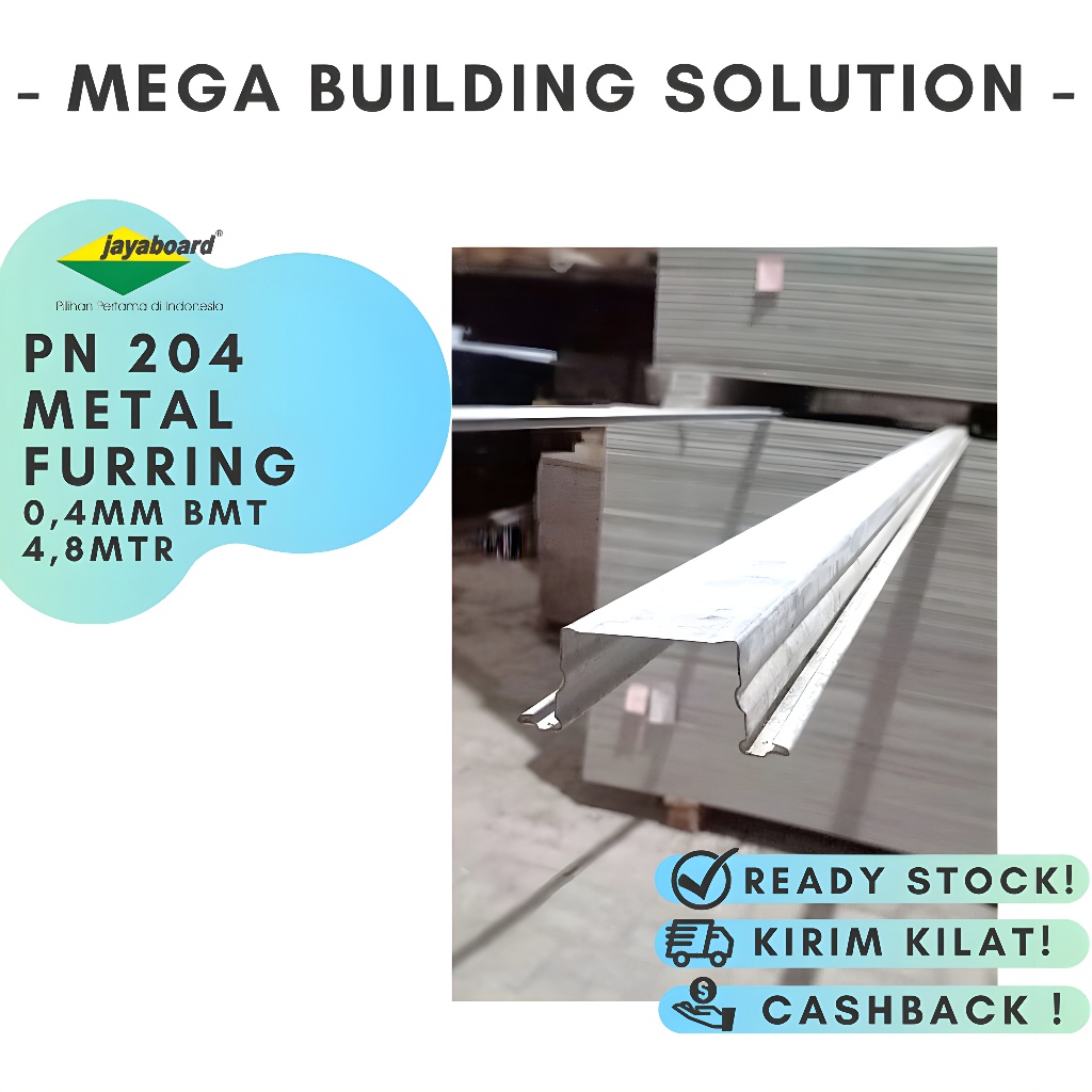 Jual Metal Furring Channel Jaya 4,8m PN204 - Jayaboard Furring, Rangka Plafon | Shopee Indonesia
