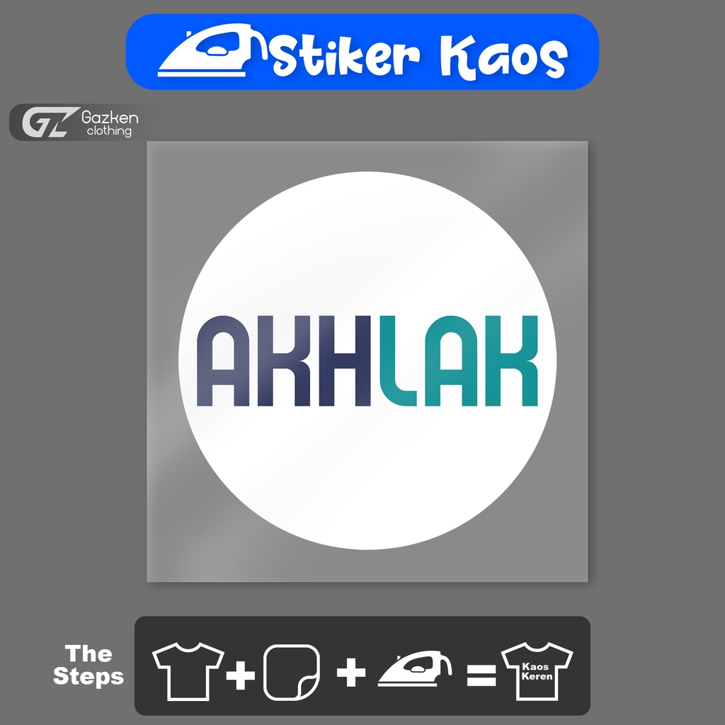 Jual Stiker Kaos Akhlak BUMN Bulat Sticker Sablon Tempelan Baju Dengan ...