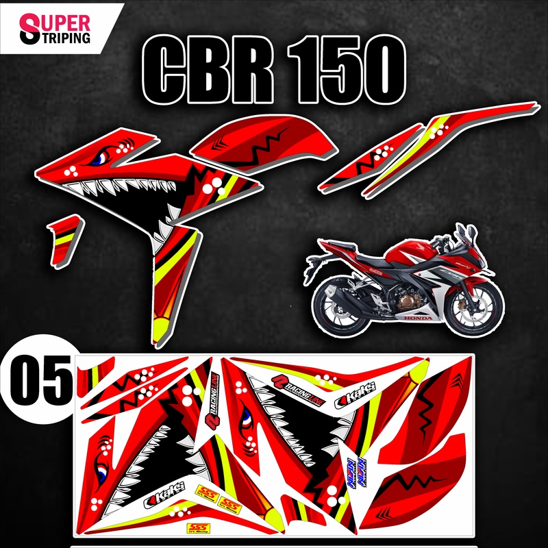 Jual STICKER CBR 150 FACELIFT Varian 05 - Tahun 2016 2017 2018 Desain ...