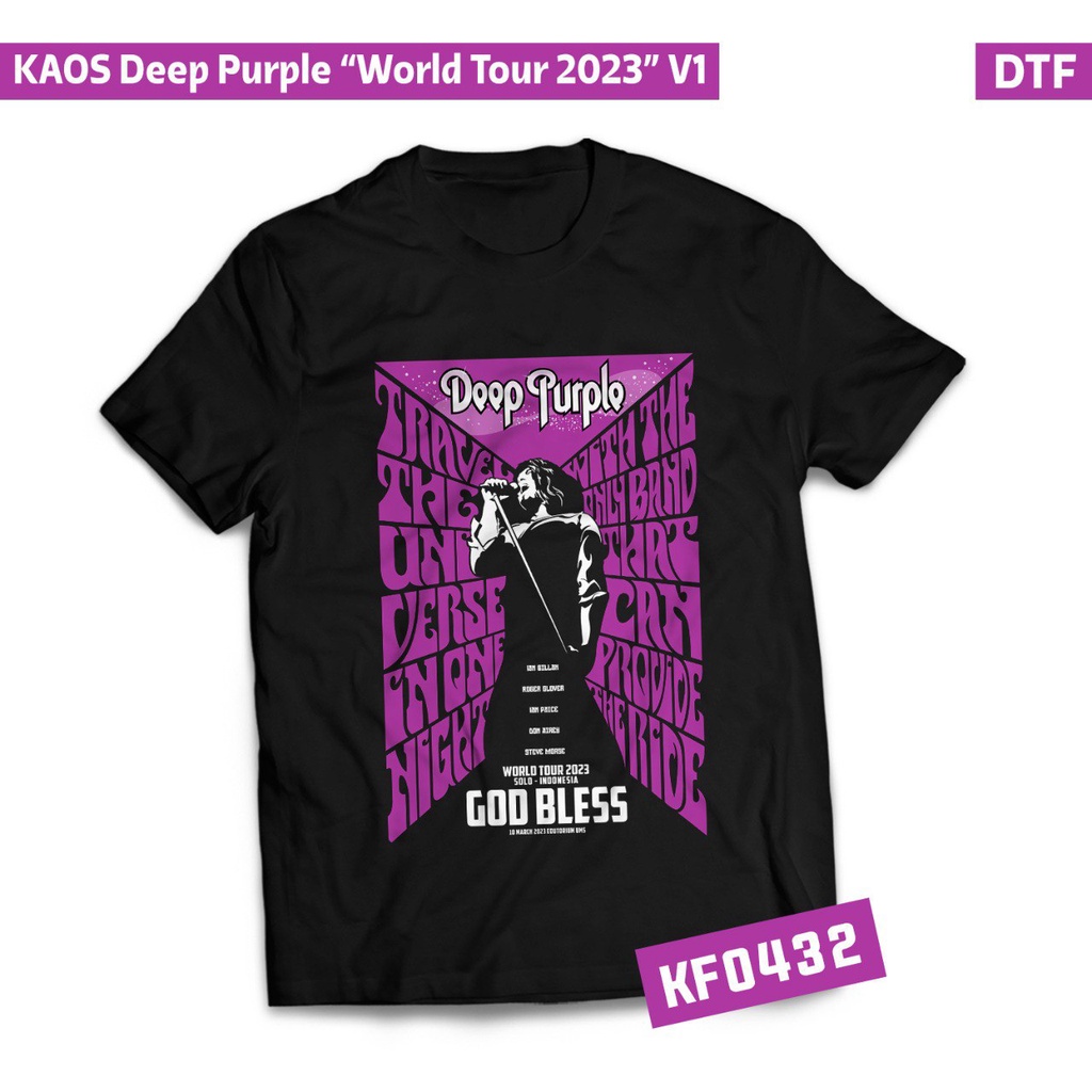 Jual Kaos Deep Purple - World Tour 2023 - V1 Hitam | Shopee Indonesia