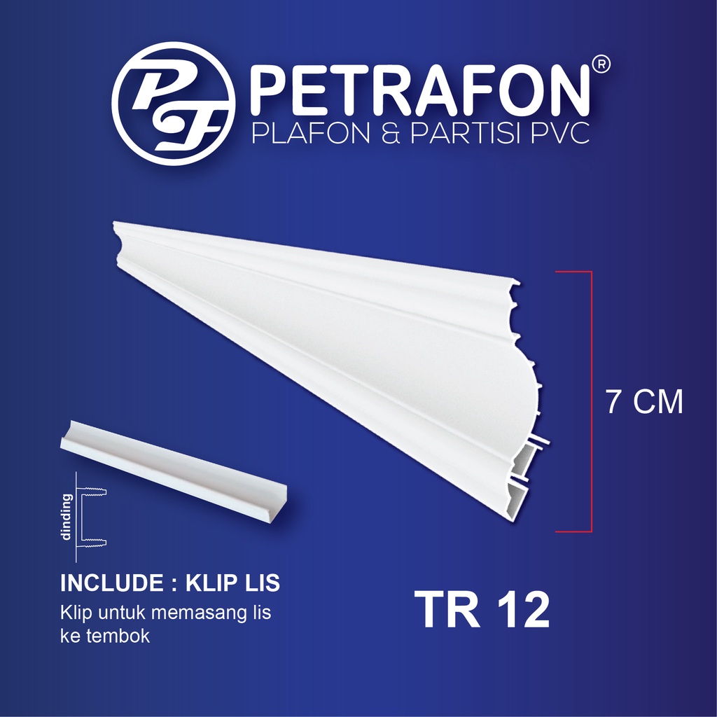 Jual LIS PLAFON PVC TR 12 - Profil model gypsum - Putih | Shopee Indonesia