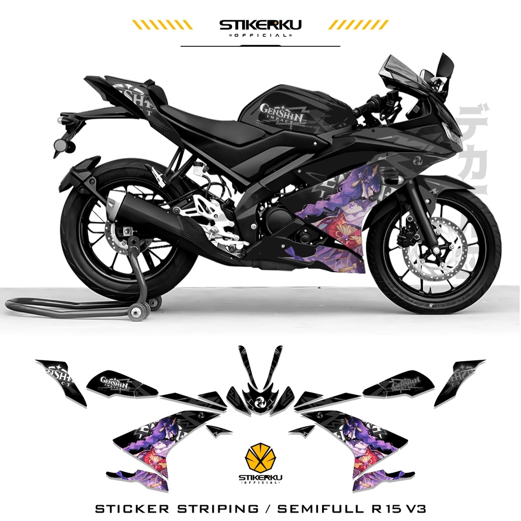 Jual STRIPING R15 V3 SEMIFULL / R15 V3 MOTIF 15 GENSHIN / SEMIFULL R15 ...