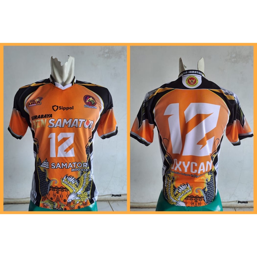 Jual JERSEY BIN SAMATOR BATIK OREN | Shopee Indonesia