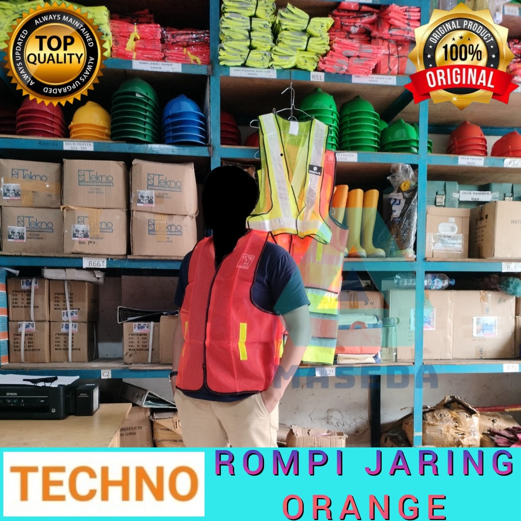 Jual Rompi Safety jaring Proyek Murah Orange - Orange | Shopee Indonesia