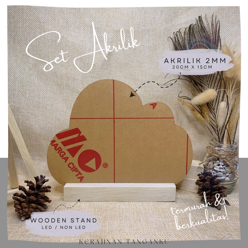 Jual (TERMURAH) 1set akrilik stand led 1set akrilik penyangga led 1set ...