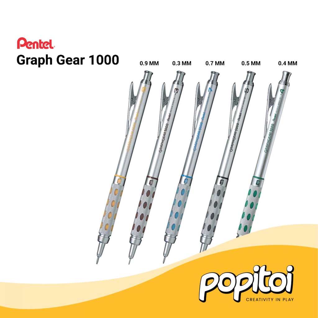 Jual Pentel Graph Gear 1000 Mechanical Pencil GraphGear Pensil Mekanik ...