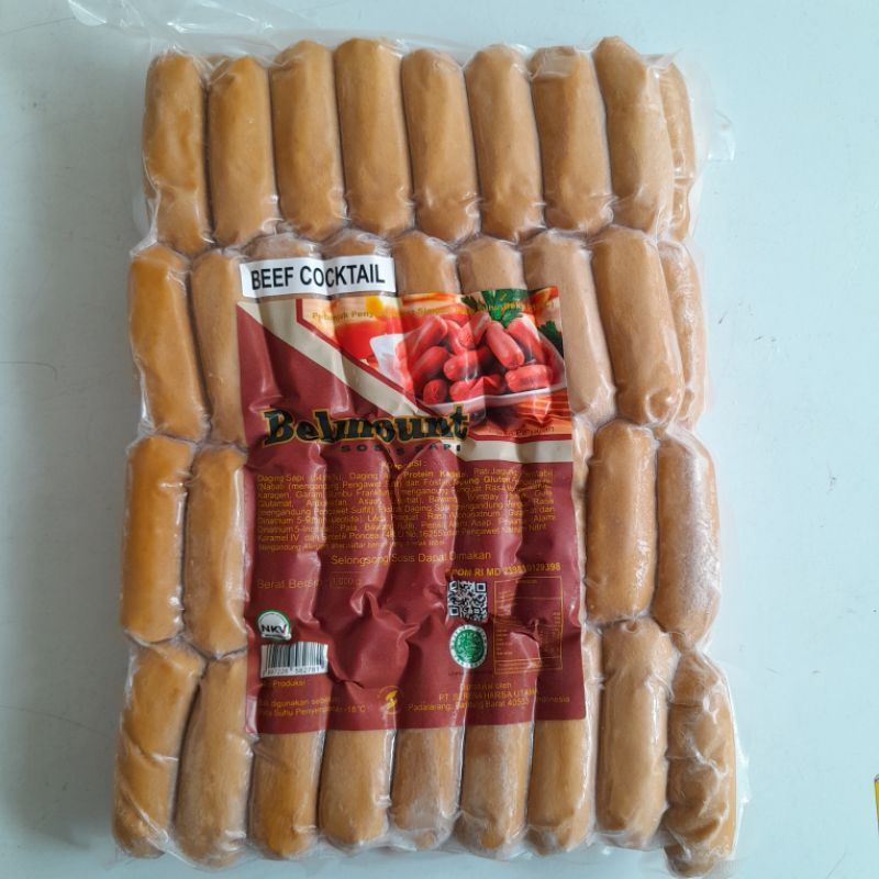 Jual Sosis Beef Cocktail Belmount (1Kg Isi 66Pcs) | Shopee Indonesia