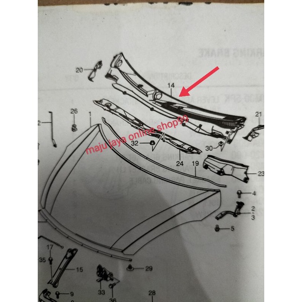 Jual PANGGANGAN SATE PANEL COWL ALL NEW SWIFT ASLI | Shopee Indonesia