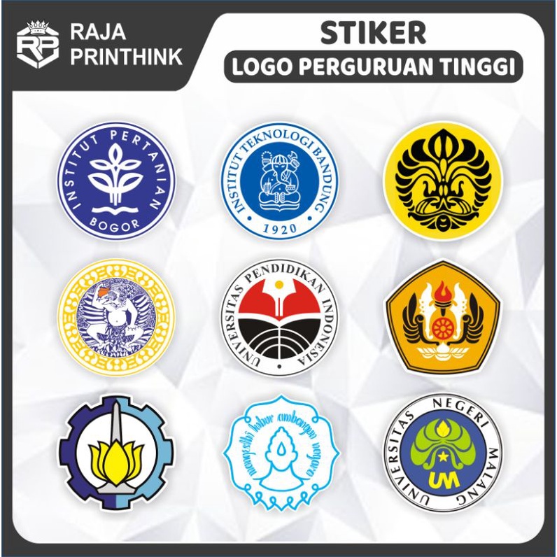 Jual Sticker Stiker Logo Universitas Kampus IPB ITB UI UNAIR UPI UNPAD ...
