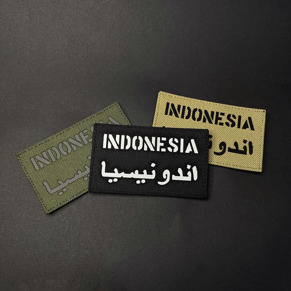 Jual Patch INDONESIA ARAB Laser Cutting Include Velcro | Shopee Indonesia