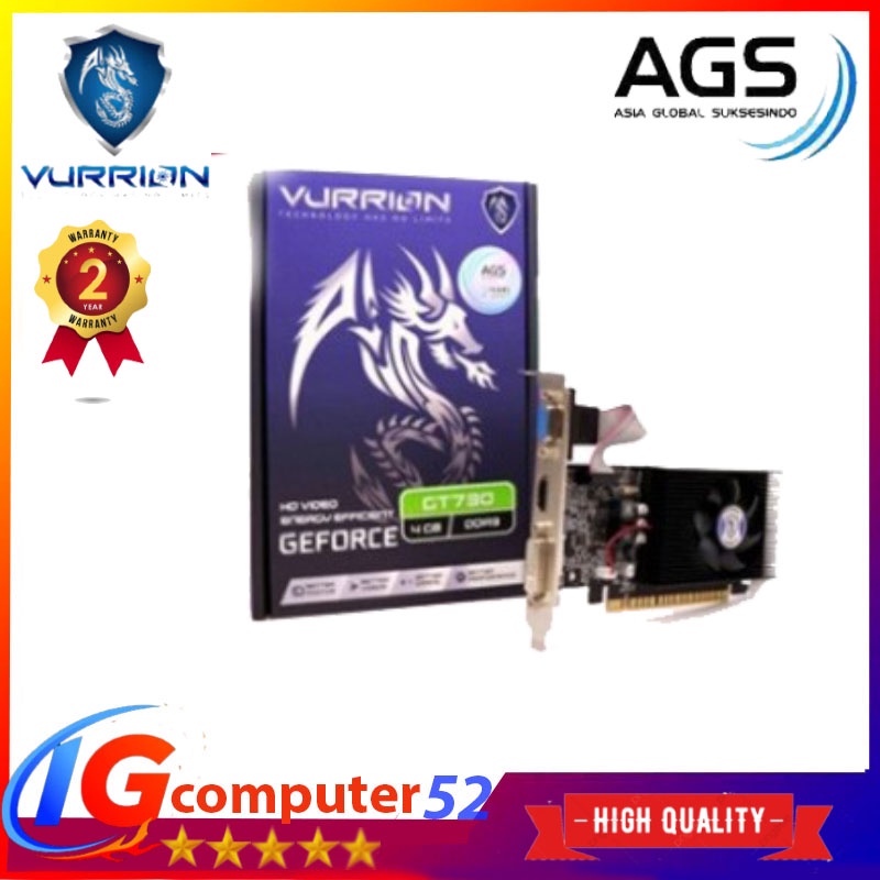 Jual VGA VURRION GT 610 2GB DDR3 64Bit GAMING VGA ORI | Shopee Indonesia