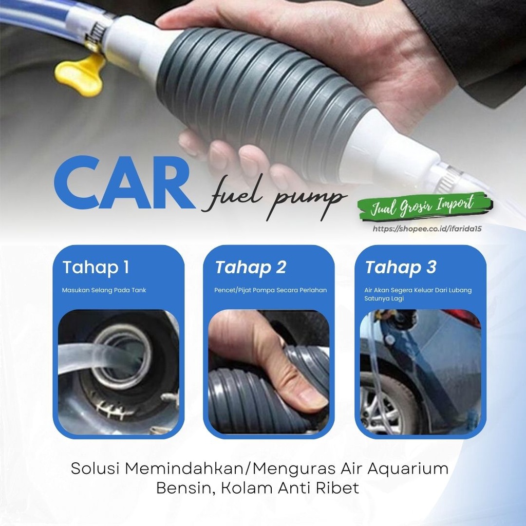 Jual Hand Siphon Pump Alat Pompa Bensin Air Minyak Manual Pemindah ...