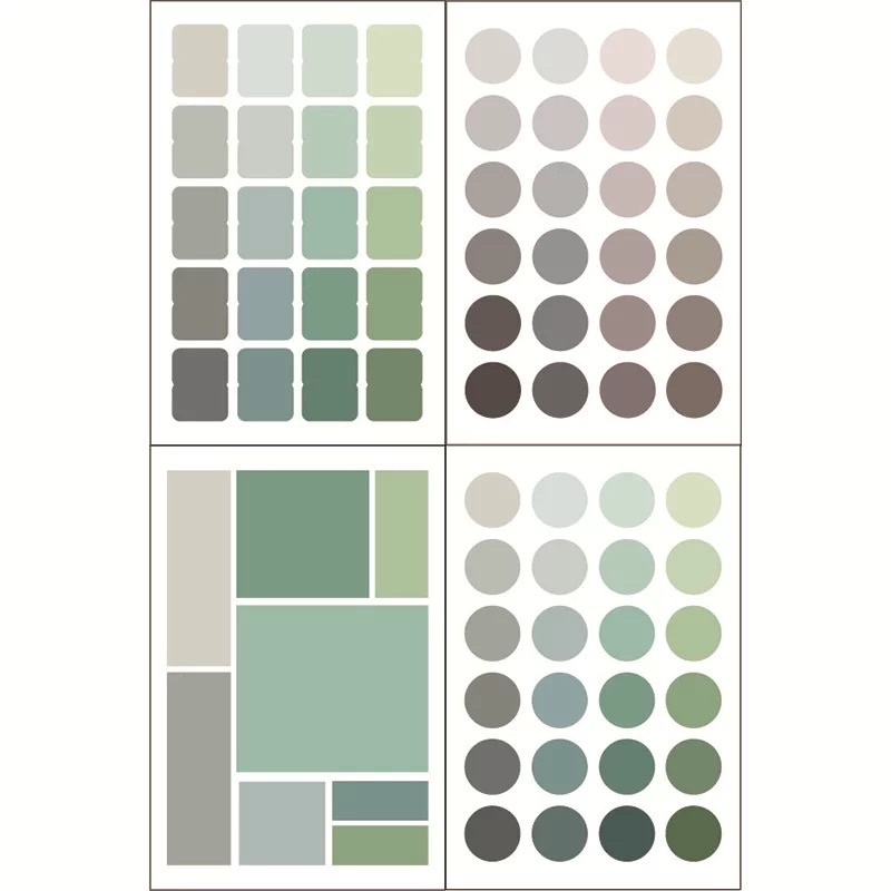 Jual STICKER GEOMETRY (4 PCS) I STIKER KOTAK DOT AESTHETIC DIY BUJO ...