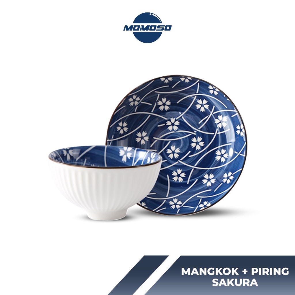 Jual MOMOSO Set Piring Mangkok Jepang Keramik / Piring Mangkok Makan ...