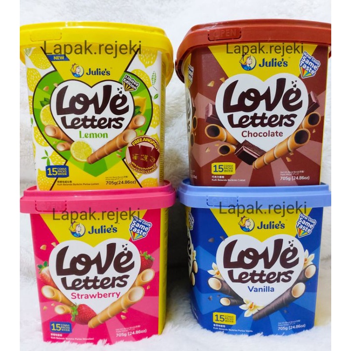 Jual Julie's Love Letters Chocolate 705gram / Julie Love Letters / Kue ...