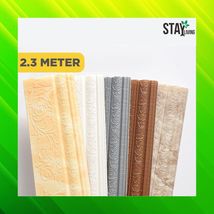 Jual List Wallpaper Dinding 3D 230cm 8mm Wall Foam Border List Stiker 2 ...
