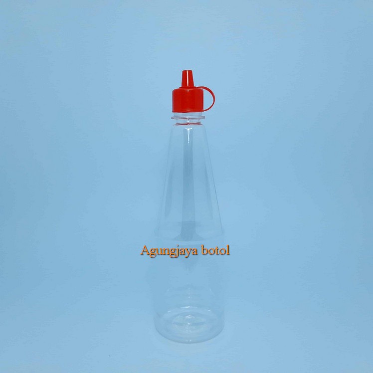 Jual Botol Pet 300 Ml Kecap Kotak Natural Tutup Belalai / Botol Plastik ...