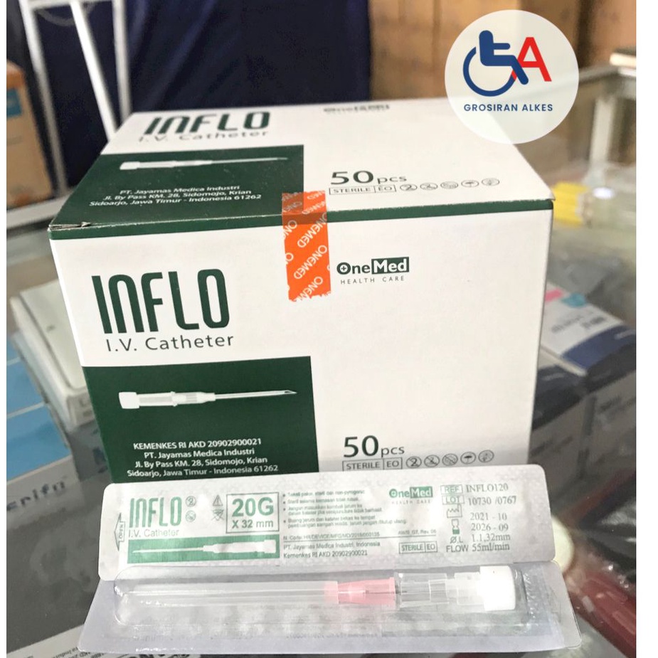 Jual inflo I.V cathether 20G x 32mm ONEMED I satuan | Shopee Indonesia