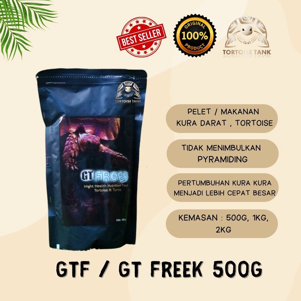Jual GTF 500 gram ORIGINAL - pakan kura darat sulcata aldabra tortoise pardalis cherry head ...